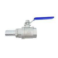 China 304/316 Stainless Steel 2PC Female Thread Ball Valve with Pagoda Pipe End Competitive for sale