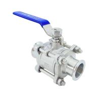 China 304 316 Stainless Steel 3PC Clamp Ball Valve Quick Install Valve ISO9001 Standard for sale