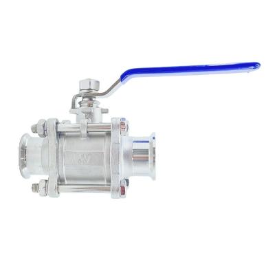 China Q81F Model NO. Stainless Steel 3PC Clamp Ball Valve for Straight Through Type Channel for sale