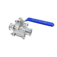 China Q81F Model NO. Stainless Steel 3PC Clamp Ball Valve for Straight Through Type Channel for sale