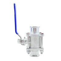 China Q81F Model NO. Stainless Steel 3PC Clamp Ball Valve for Straight Through Type Channel for sale