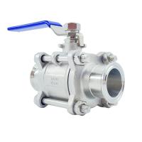 China Q81F Model NO. Stainless Steel 3PC Clamp Ball Valve for Straight Through Type Channel for sale