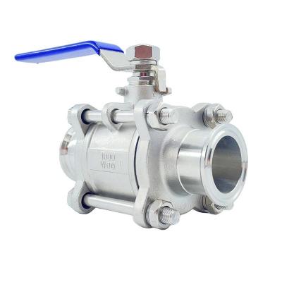China Manufacturers Stainless Steel 3PC Quick Install Ball Valve for Thread Connection Form for sale