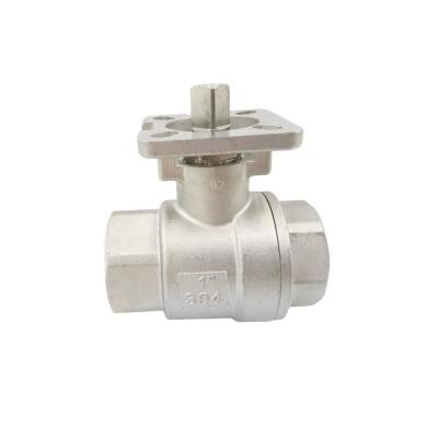 China 304/316 Stainless Steel High Platform 2PC Ball Valve Body for Oil Media ISO 9001 Standard for sale