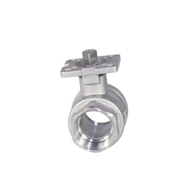 China Full Bore DN15 2PC Threaded Ball Valve with High Platform and Straight Through Type for sale