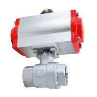 China 201/304/316/Wcb Stainless Steel Female-Threaded 2PC Pneumatic Ball Valves Performance for sale