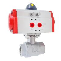 China Q611F-16P 304 316 Stainless Steel Pneumatic 2PC Thread Ball Valve for Water Media for sale