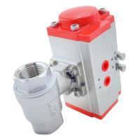 China Q611F-16P 304 316 Stainless Steel Pneumatic 2PC Thread Ball Valve for Water Media for sale