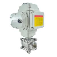 China Stainless Steel Automatic Electric Actuator Motorised 3PC SS316 SS304 Ball Valve for sale