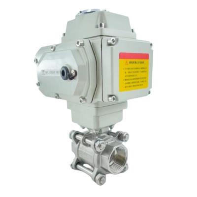 China Stainless Steel Automatic Electric Actuator Motorised 3PC SS316 SS304 Ball Valve for sale