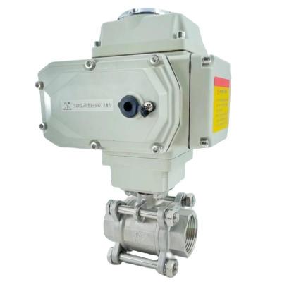 China Stainless Steel Automatic Electric Actuator Motorized Three-Piece Ball Valve DN8-DN100 for sale