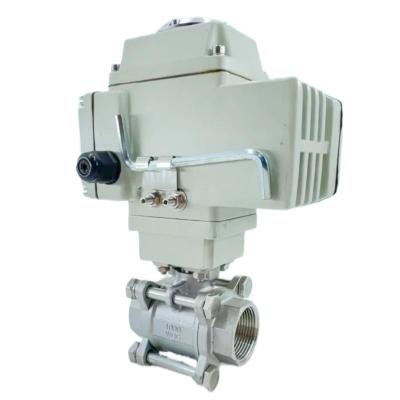 China 3PC Thread Ball Valve with Automatic Electric Actuator ISO9001 Standard DN8-DN100 Direct for sale