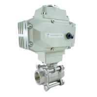 China 3PC Thread Ball Valve with Automatic Electric Actuator ISO9001 Standard DN8-DN100 Direct for sale