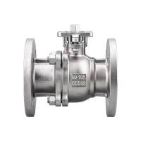 China Water Industrial Usage Stainless Steel 2PC Flange Ball Valve with High Platform SS304 for sale