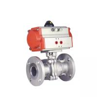 China Water Industrial Usage Stainless Steel 2PC Flange Ball Valve with High Platform SS304 for sale