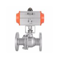 China Water Industrial Usage Stainless Steel 2PC Flange Ball Valve with High Platform SS304 for sale