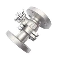 China Water Industrial Usage Stainless Steel 2PC Flange Ball Valve with High Platform SS304 for sale