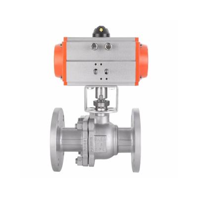 China Straight Through Type High Platform 304 316 Stainless Steel Flange Ball Valve ISO 9001 for sale