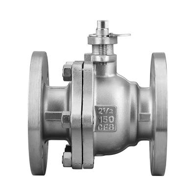 China Stainless Steel 2PC Flange Type High Platform Ball Valve Q41F-150LB for Petrochemical for sale