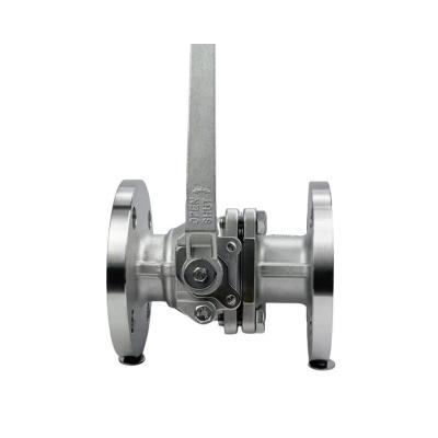 China Flange Connection JIS 2PC Stainless Steel Ball Valve Operated by Manual Driving Mode for sale