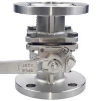 China Flange Connection JIS 2PC Stainless Steel Ball Valve Operated by Manual Driving Mode for sale