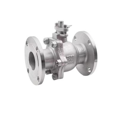 China 304/316 Stainless Steel Full Port Floating 2PC Flange Ball Valve for Manual Operation for sale