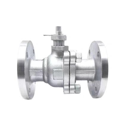 China Customized Request Flange Connection CF8m CF8 Stainless Steel 2PC Ball Valve PTFE Seat for sale