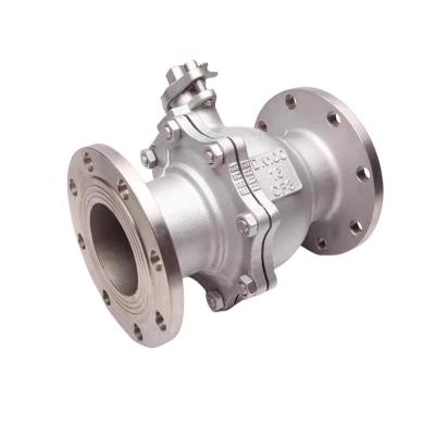 China Straight Through Type Stainless Steel 304/316 2PC Floating Flange Ball Valve ASME DIN JIS for sale