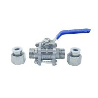 China Stainless Steel Three-Piece Ball Valve Live Then Surfacing with Flange Connection for sale