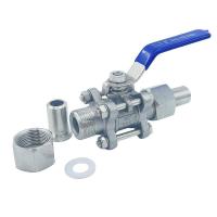 China Stainless Steel Three-Piece Ball Valve Live Then Surfacing with Flange Connection for sale