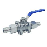 China Stainless Steel Three-Piece Ball Valve Live Then Surfacing with Flange Connection for sale