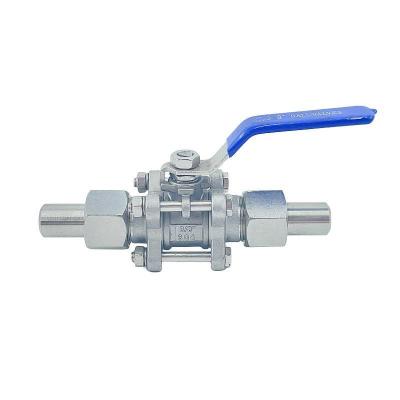 China Manual Stainless Steel Three-Piece Ball Valve Manual Operation for Precise Control for sale