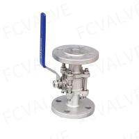 China Manual Driving Mode 3PC Class150 Stainless Steel ANSI Flange Ball Valve for DN15-DN100 for sale