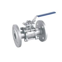 China ASTM CF8m 3PC Manual Operated Flange Ball Valve Fast Shipping ISO 9001 Standard for sale