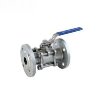 China 3PC Flange Ball Valve Manual Driving Mode 3 prime prime Stainless Steel Full-Port Handle for sale