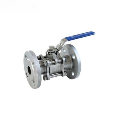 China 3PC Flange Ball Valve Manual Driving Mode 3 prime prime Stainless Steel Full-Port Handle for sale