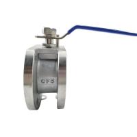 China 304/316 Stainless Steel Thin Pair Italy Type Wafer Ball Valve with 1 Piece Minimum Order for sale