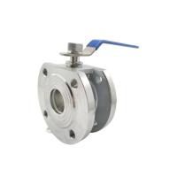 China Manual Driving Mode Thin Wafer Flanged Italy Stainless Steel Ball Valve PN1.0-32.0MPa for sale