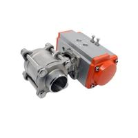 China Customized Stainless Steel 3PC Pneumatic Electric Actuated Floating Control Ball Valve for sale