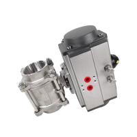 China Pneumatic Control Three-Piece Ball Valve Made of 316 Stainless Steel Customizable for sale