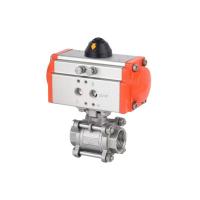 China Pneumatic Control Three-Piece Ball Valve Made of 316 Stainless Steel Customizable for sale