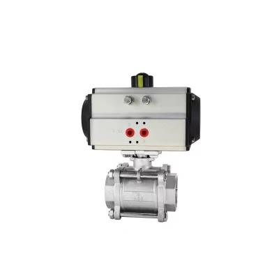 China Y Type Ball Valve 3PC Pneumatic Actuated Stainless Steel Nominal Pressure Pn1.6MPa for sale