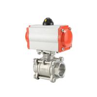 China Sturdy Pneumatic SS316 Full Port 3PC Ball Valve for Industrial Applications for sale