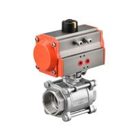China Sturdy Pneumatic SS316 Full Port 3PC Ball Valve for Industrial Applications for sale