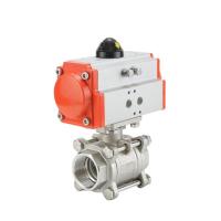 China Sturdy Pneumatic SS316 Full Port 3PC Ball Valve for Industrial Applications for sale