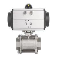 China Stainless Steel CF8m Female Thread 1 prime prime 3PC Full Port Pneumatic Ball Valve for sale