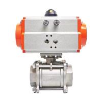 China 3PC Pneumatic Hygienic Ball Valve with PTFE Seats US Currency and 30 Days Money Back for sale