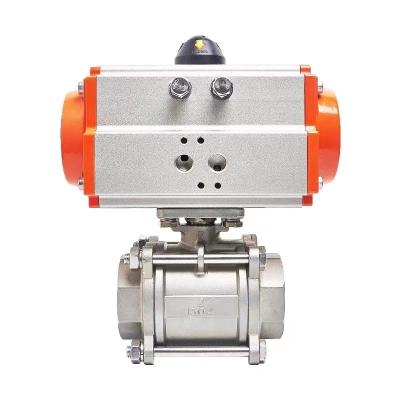 China 3PC Pneumatic Hygienic Ball Valve with PTFE Seats US Currency and 30 Days Money Back for sale