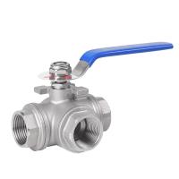 China Tee Type Function Q14/15f 3 Way Ball Valve with G/NPT/BSPT/Bsp Thread Manual Driving Mode for sale