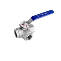 China Tee Type Function Q14/15f 3 Way Ball Valve with G/NPT/BSPT/Bsp Thread Manual Driving Mode for sale